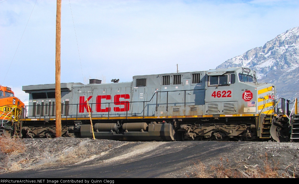 KCS GE AC4400CW NO.4622 ON BNSF'S PROVO-DENVER MANIFEST,JANUARY 30,2010 PROVO,UTAH.